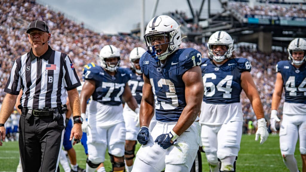 Penn State RB Kaytron Allen Practices With Team